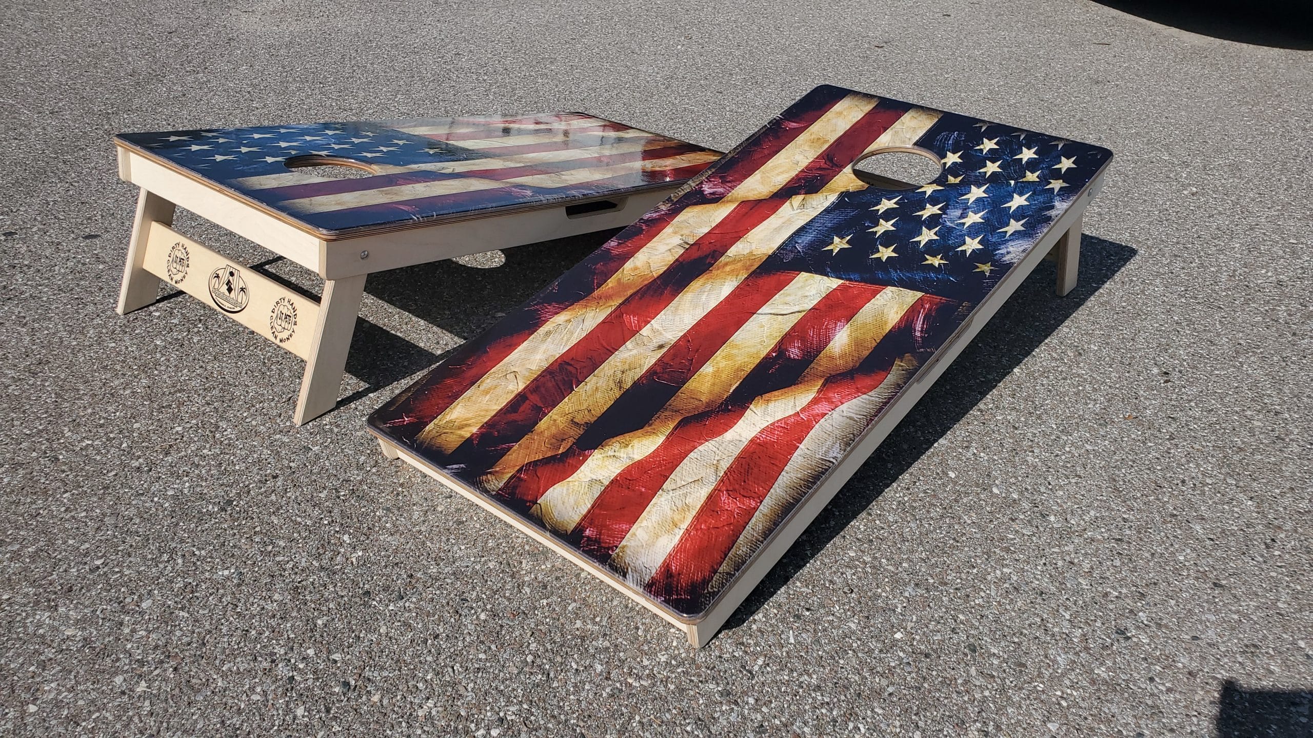USA Flag distressed Themed Direct Print Boards – St Pete Cornhole & UV ...